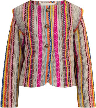 Izia Jacke M&auml;dchen Mehrfarbige rosa Streifen