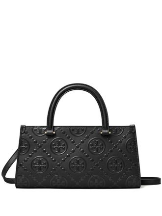Tory Burch petit sac à main à plaque T Monogram - Noir