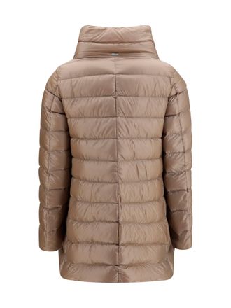 Herno Womens Midi Down Jacket Tortora Polyester Coat