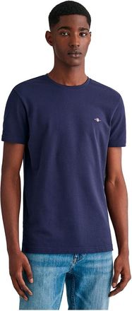 GANT Herren Slim Pique T-Shirt, Evening Blue, 3XL EU