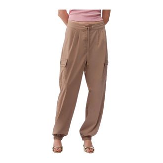 Liu Jo Femme, Pantalons, Beige, Taille: 38 FR Tapered Pantalons