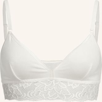 erlich textil Erlich Textil Amelie Bralette Mit Spitze B&uuml;gellos Aus Modal - Verstellbare Tr&auml;ger weiss