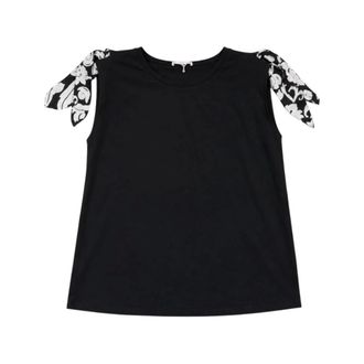 Liu Jo Femme, Blouses et Chemises, Noir, Taille: 38 FR T-shirt en jersey