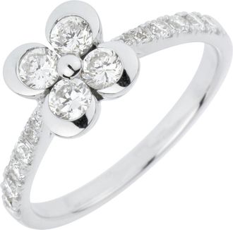 Edenly Solitärring Blüte - Klee der Herzen Variation - 4 Diamanten