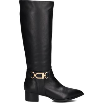 Notre-V Elegante Schwarze Lederstiefel - - Shoes - Damen - Schwarzk - 37 EU