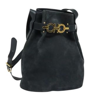 Ferragamo Pre-owned Wildleder schultertasche - - Pre-owned - Damen - Blau - ONE SIZE