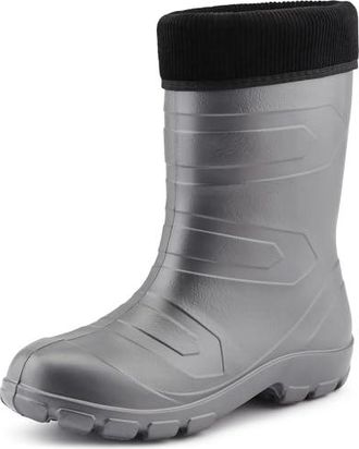 Ladeheid Bottes de Pluie Thermiques en EVA Femme LALMG879(Argent/Noir, 36 EU)