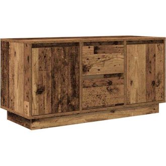 vidaXL Meuble tv avec &eacute;clairage led vieux bois 100x41x50 cm Vidaxl