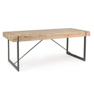 BIZZOTTO Garrett industrieller urbaner Tisch mit Holzplatte