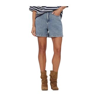 ALIX The Label Woven Bermuda Denim Shorts - - Shorts - Damen - Blau - XS