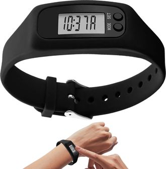 Generic Schrittz&auml;hleruhr - Schrittz&auml;hler-Armband, Leichter LCD-Monitor | Kalorien-Schrittz&auml;hler Mit Gro&szlig;em Bildschirm | F&uuml;r T&auml;gliche Reisen, Pendeln, Wochenen