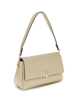 Tory Burch Womens Small Charlie Shoulder Bag Soft Cement Calf Leather Bos Taurus