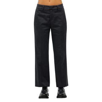 Dondup Kurze lockere Baumwollhose - - Trousers - Damen - Blau - W27