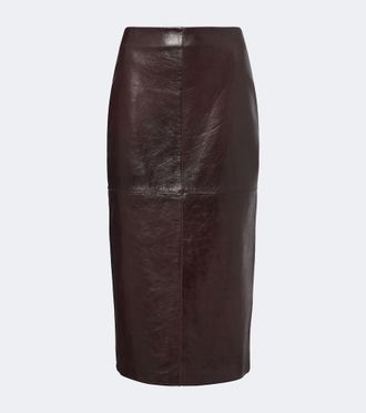 Sportmax Midirock aus Leder