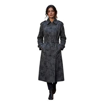 Biba Trenchcoat f&uuml;r Damen, Kunststoff (Schwarz)