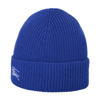 Burberry Gerippte Stretchm&uuml;tze mit Tonalem N&auml;hen - - Accessories - Herren - Blau - ONE SIZE