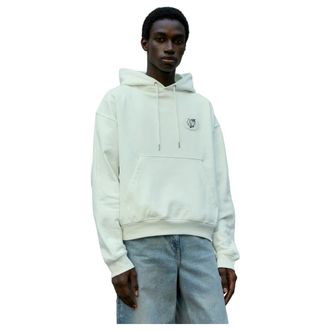 Sky High Farm Arbeitskleidung Kapuzenpullover Baumwollfleece - - Sweatshirts & Hoodies - Herren - Wei&szlig; - M