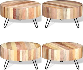 vidaXL Vidaxl - Table basse Bois de récupération massif - Table Basse Industrielle - Table Basse Design - Table Basse Vintage - Table Basse Bois Récupéré