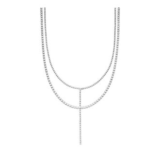 Purelei Halskette - Doppelkette Festive - Gr. unisize - in Silber - f&uuml;r Damen