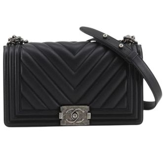 Chanel Pre-owned Sac bandouli&egrave;re Boy 25 en cuir - Femme - Pre-owned - Noir - Taille: ONE Size