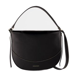 Vanessa Bruno Womens Leather Calfskin Shoulder Bag Black
