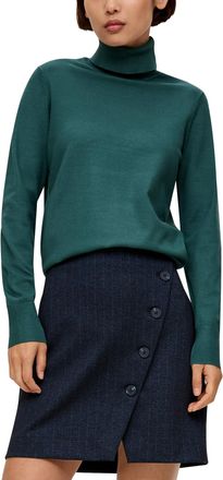 s.Oliver Damen Pullover Langarm Blue Green 46