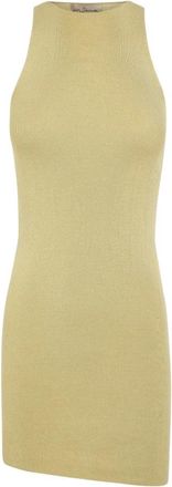 Cortana Femme, Tops, Vert, Taille: 34 FR Top sans manches en maille c&ocirc;tel&eacute;e &agrave; encolure bateau et ourlet asym&eacute;trique