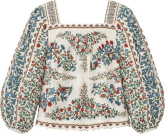 Farm Rio Farm Rio, Femme, Blouses et Chemises, Multicolore, Taille: 38 FR Chemisier Foulard Fruit Beauty