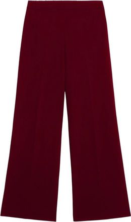 Oltre Palazzo-Hose aus Cr&ecirc;pe-Stoff - - Trousers - Damen - Rot - L