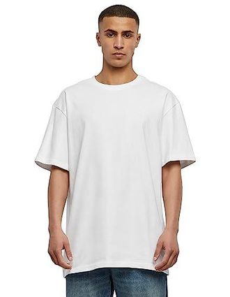 Urban Classics T-shirt pour homme en jersey &eacute;pais avec &eacute;paules tombantes, disponible en plus de 10 couleurs, taille S &agrave; 5XL, Blanc., XS