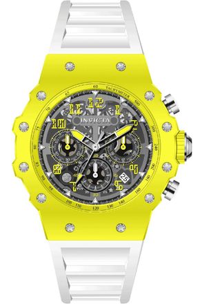Invicta Racing 69686 Herrenuhr - Quarzwerk - Acryl mit silbernem Zifferblatt - 43 mm