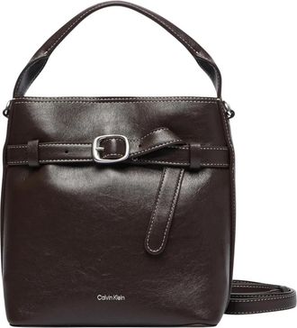 Calvin Klein Buckle Mini Bucket Umh&auml;ngetasche - - Bags - Damen - Braun - ONE SIZE
