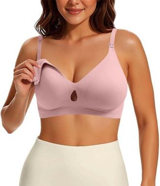 Generic Soutien Gorge Invisible Soutien Gorge sans Armature Brassiere Femme Tous Les Jours D&eacute;collet&eacute; U Profond Dos Crois&eacute; Design &Eacute;l&eacute;gant Seamless Soutien Acti