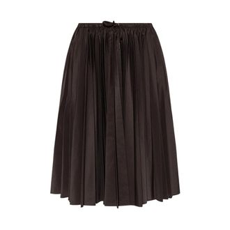 Moncler Falten Midi Rock - - Skirts - Damen - Braun - 2XS