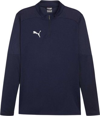 Puma TeamFinal Fleece-Oberteil f&uuml;r Herren, mit kurzem Rei&szlig;verschluss, Training (Marine)