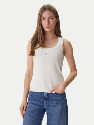 Calvin Klein Jeans Top LV047F355G Beige Slim Fit
