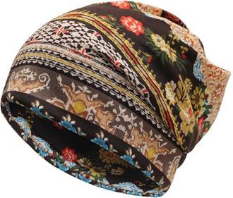 ZLYC Bonnet Fin dété pour Femme - Motif Floral - Léger, Café Ethnique, Taille Unique