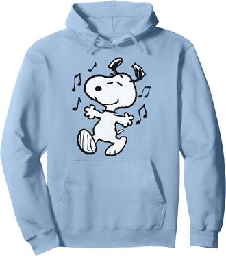 Peanuts Erdn&uuml;sse - Snoopy Dancing in &Uuml;bergr&ouml;&szlig;e Pullover Hoodie