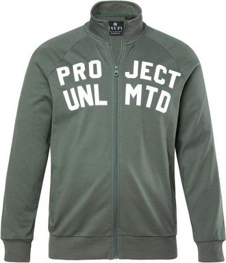JP1880 Fleecejacke Trainingsjacke Fitness Stehkragen Brustbadge