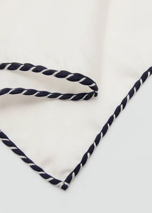 Mango Foulard 100 % soie blanc - Homme - Taille unique - MANGO MAN