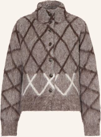 OPUS Strickjacke Dargyle braun