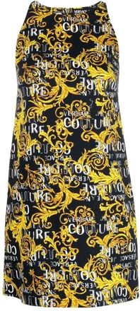 Versace Jeans Couture Femme, Robes, Multicolore, Taille: 42 FR Mini Robe en Coton Noir