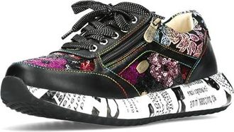 Laura Vita Chaussures à Lacets Sneaker pour Femmes Burton 1123, Pointure:38 EU, La Couleur:Noir