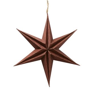 Boltze 2013052 Kassia Dekoanhänger Stern braun 20 cm (1Stück)