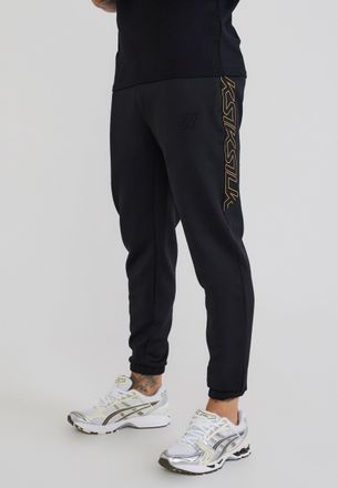 Siksilk Mens Black Muscle Fit Joggers XXL