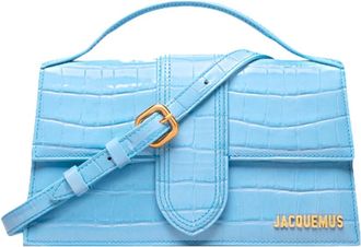 Jacquemus Femme, Sacs, Bleu, Taille: ONE Size Sac Statement Croco Bleu Clair
