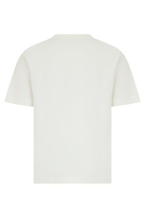Burberry Womens T-Shirt With Embroidery - Chalk Cotton T-Shirts & Jerseys