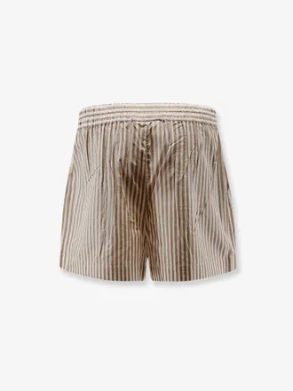 MC2 Saint Barth Womens Bermuda Shorts Beige Cotton