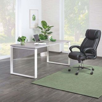 Composad Bureau 170x80cm bureau &eacute;tude smartworking gris blanc Metaldesk