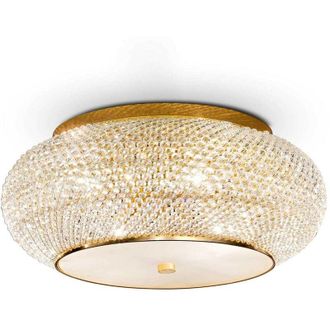 Ideal Lux Ideal Lux - Pasha - Plafonnier &agrave; 14 ampoules Or